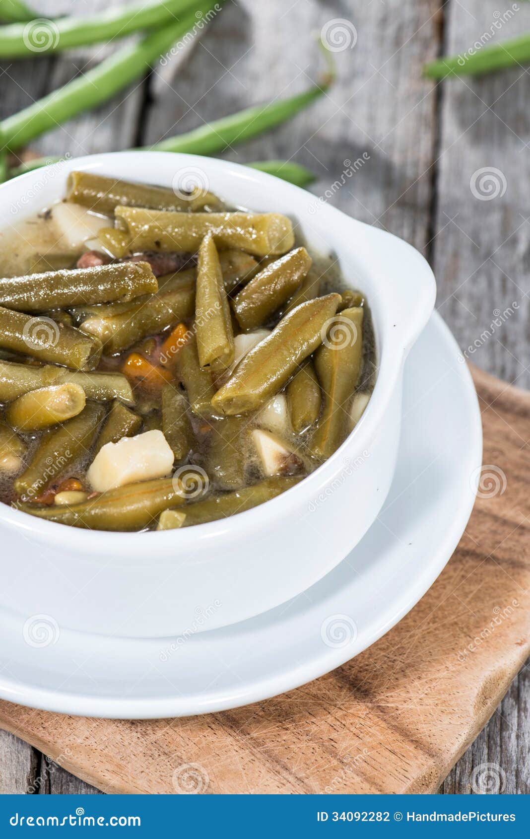 Portion of Green Bean Stew stock photo. Image of legume - 34092282