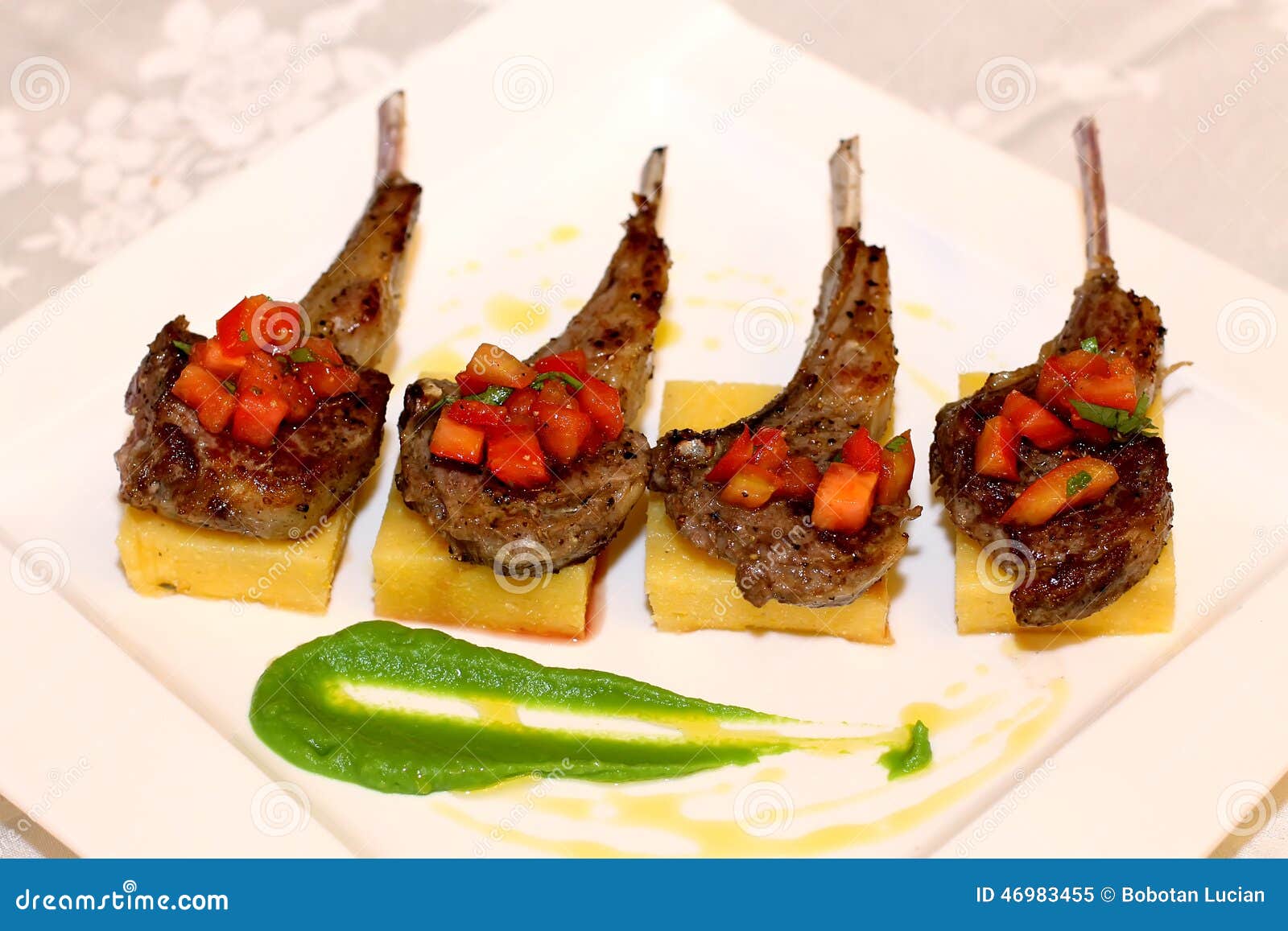 Portion of grilled ribs stock image. Image of food, nutrition - 46983455