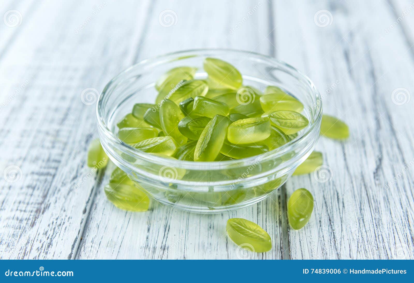 Portion of Gummy Candy (with Lime Taste) Stock Photo - Image of gummy ...