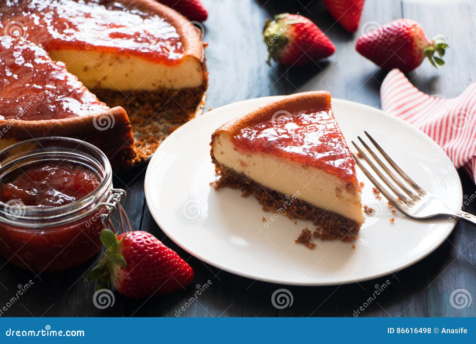 Portion of Homemade Cheesecake Stock Photo - Image of breakfast, baked ...