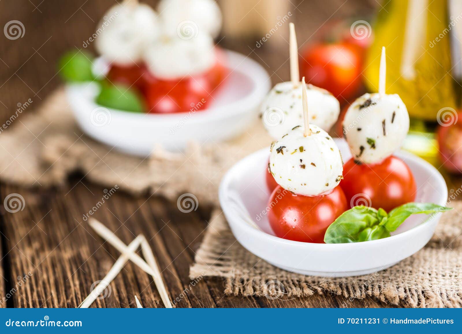 Portion of Mozzarella with Tomatoes Stock Image - Image of appetizer ...