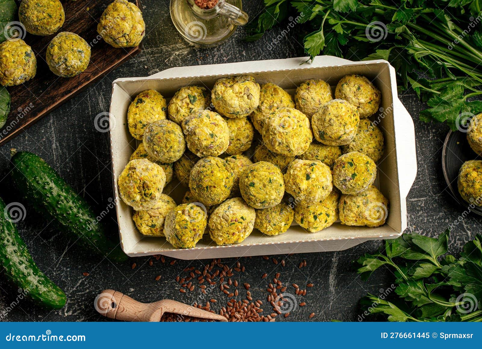 Portion of Packed Falafels in a Box Stock Image - Image of cuisine ...