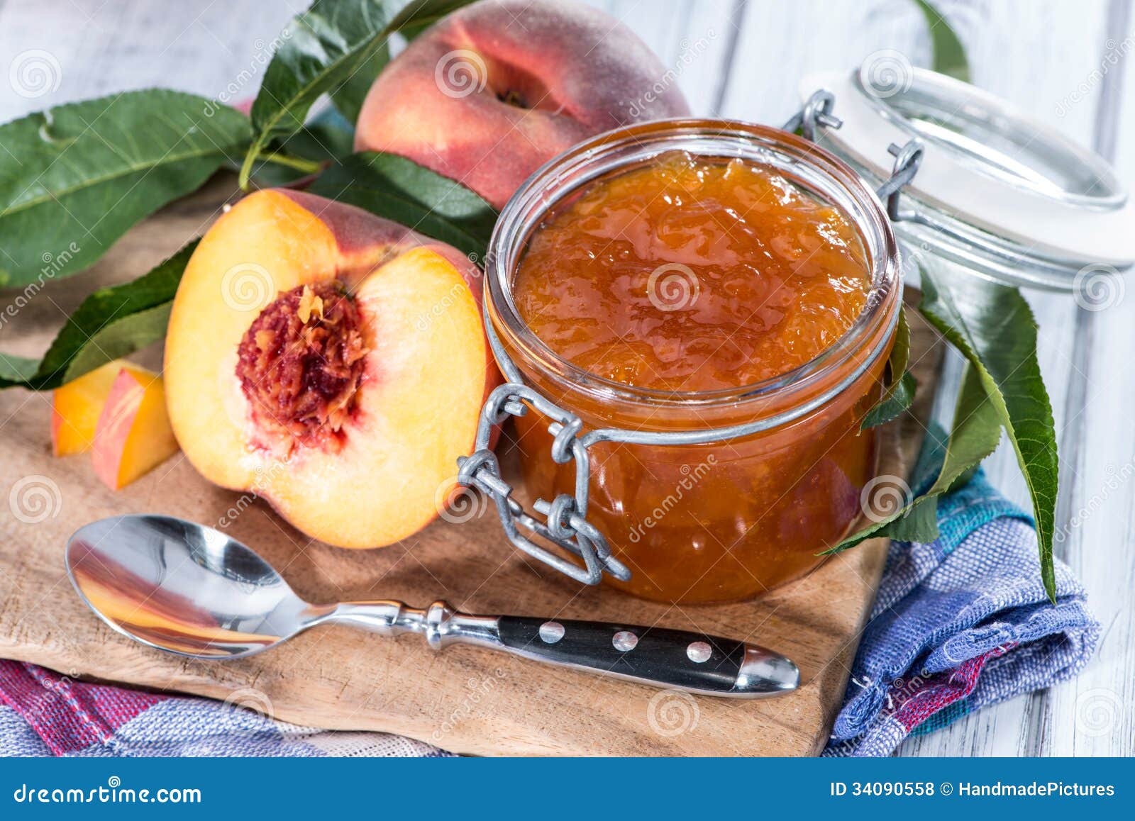 Portion of Peach Jam stock photo. Image of jelly, ripe - 34090558