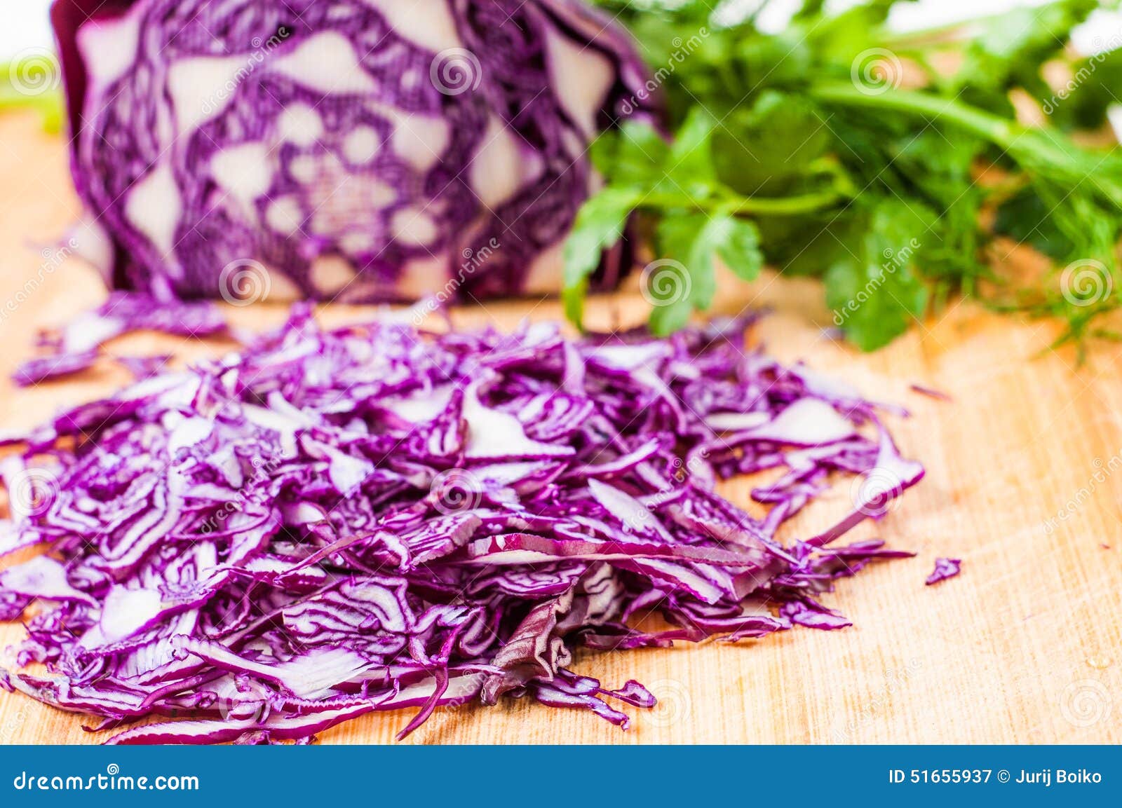 Portion of Red and Parsley Coleslaw on White Background. Stock Image ...