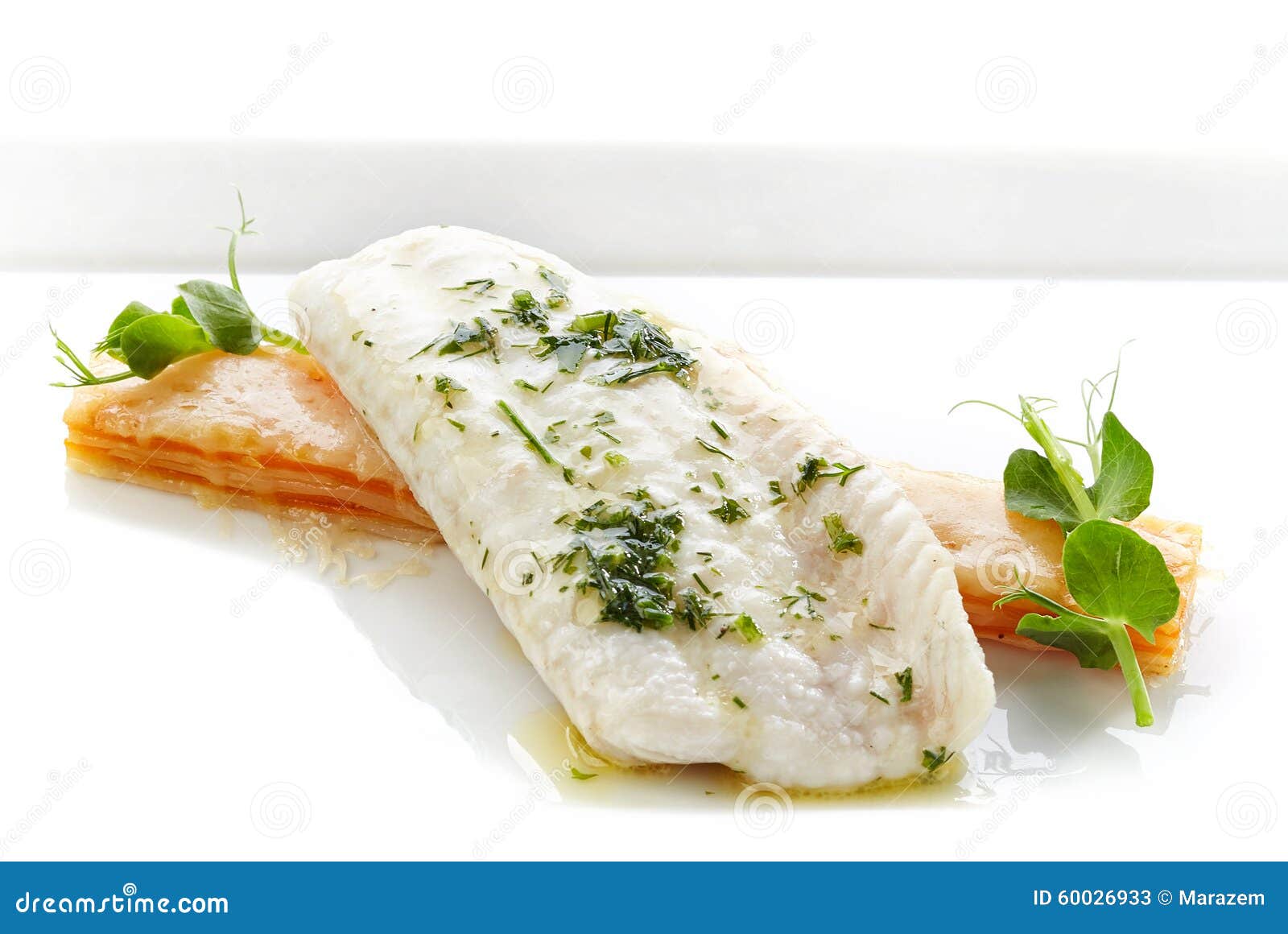 Portion of Roasted Fish Fillet Stock Image - Image of cooking, roasted ...