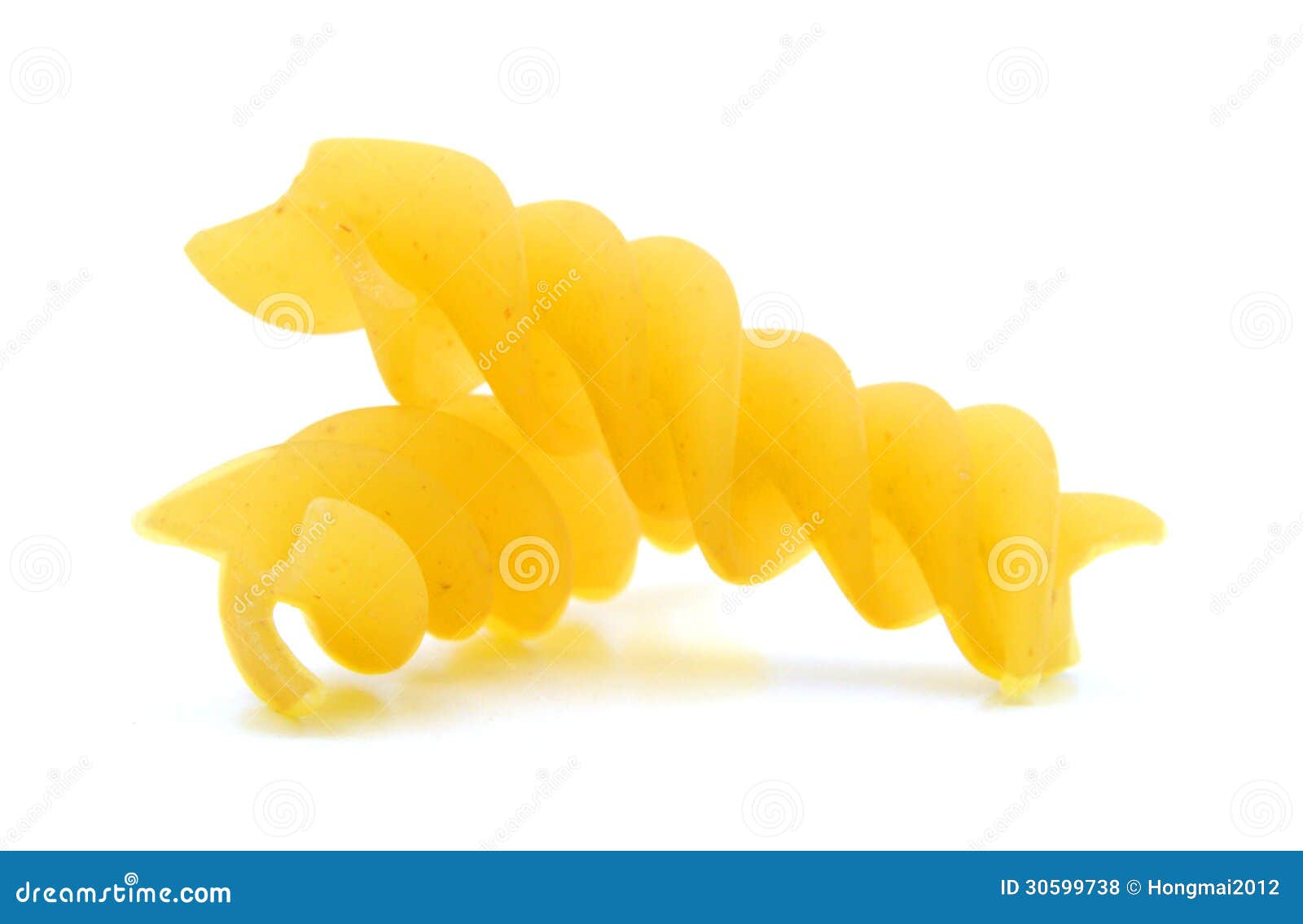 A Portion of Rotini Corkscrew Pasta Stock Photo - Image of uncooked ...