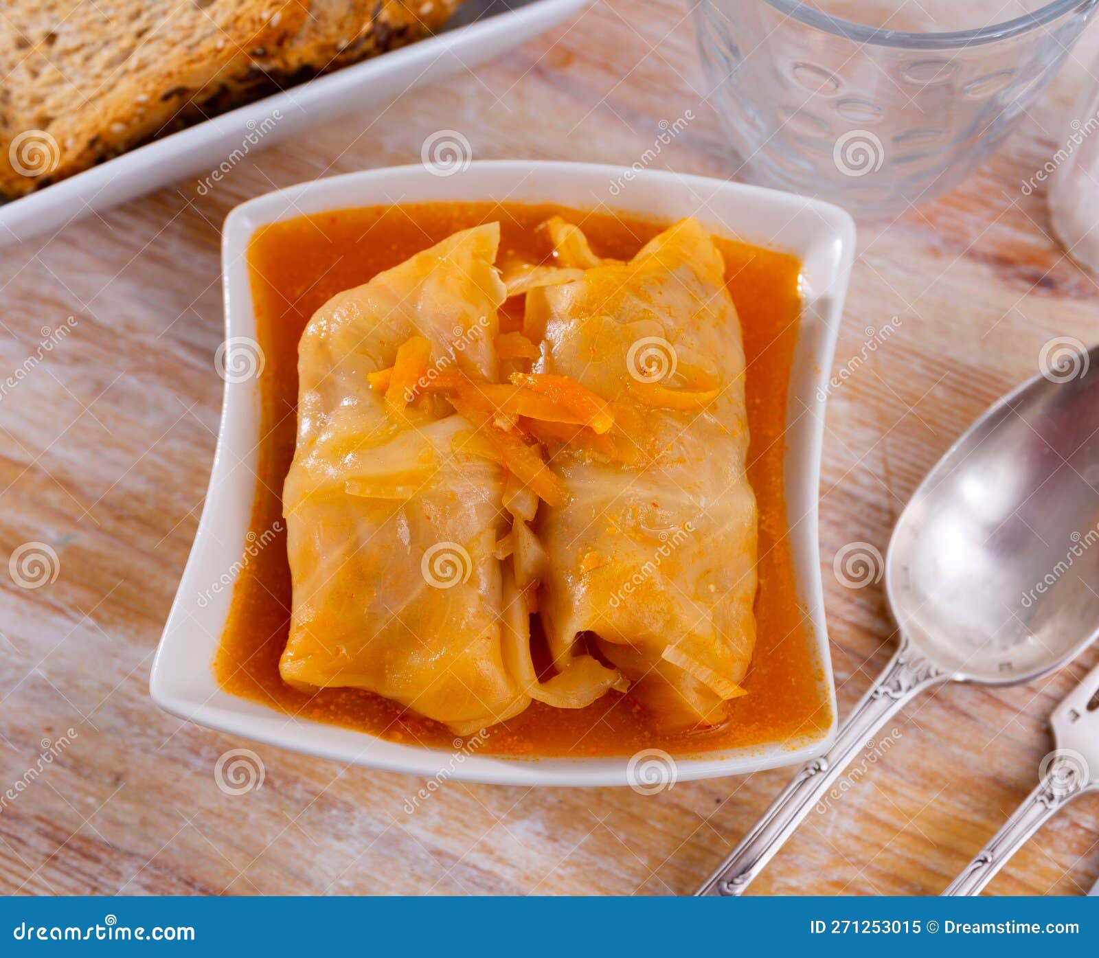 Portion of Russian Cabbage Rolls Stock Image - Image of fresh ...