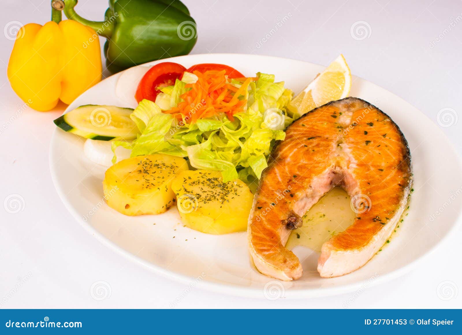 Portion of salmon stock image. Image of cooked, slice - 27701453