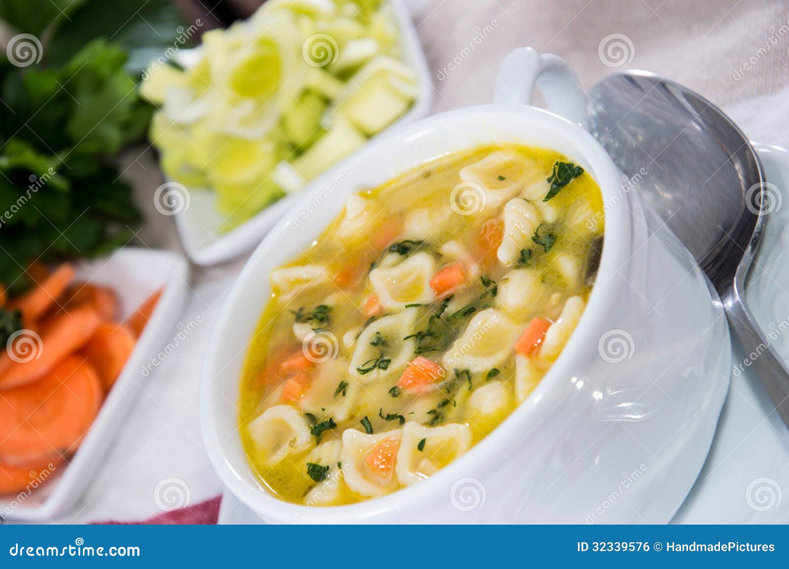 Portion of Soup stock photo. Image of soup, portion, nutrition - 32339576