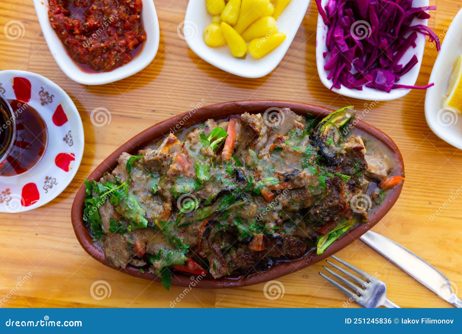 Portion of Traditional Turkish Dish Tirit Stock Photo - Image of offal ...