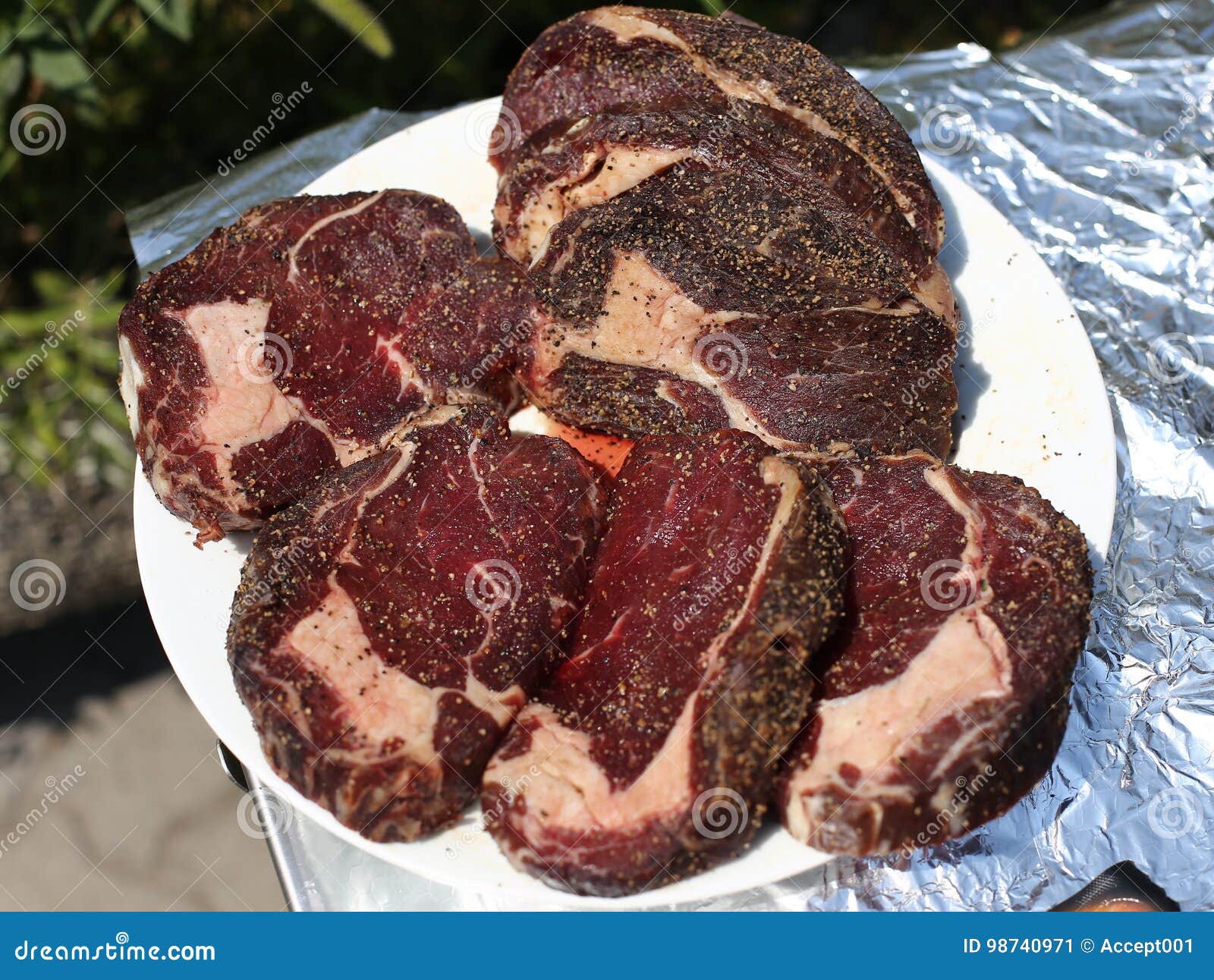 Portioned Meat Prepared for Processing for Bbq Stock Image - Image of ...