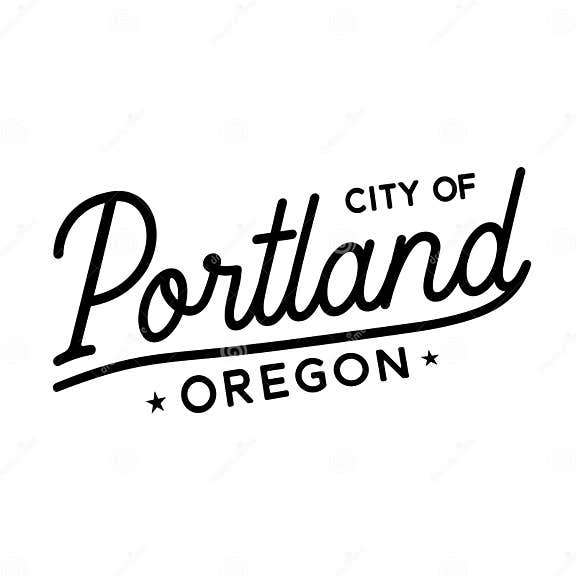 Portland Oregon Lettering Design. Portland Typography Design. Vector ...