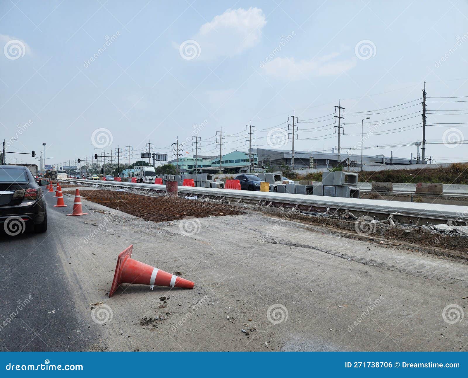 Portland Cement Concrete Pavement Design for Road Strength Stock Photo ... Portland Cement Concrete Pavement Design for Road Strength Stock Photo ...