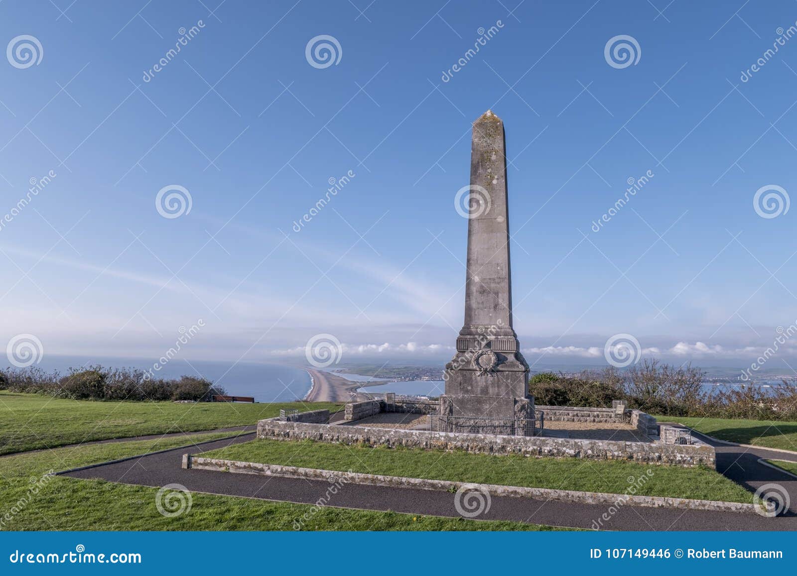 Portland Cenotaph stock photo. Image of kingdom, blue - 107149446