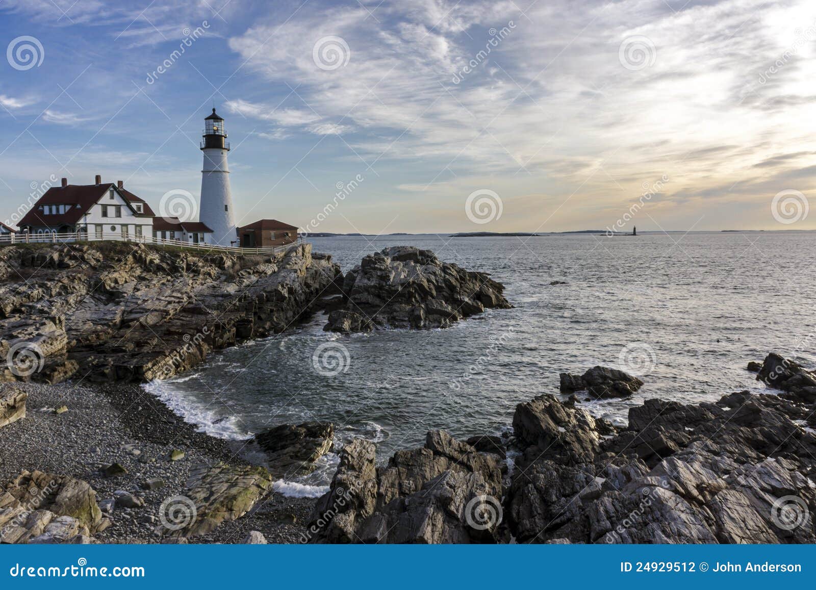 Portland Head Ligh, Lighthouse Stock Photo - Image of lighthouse, head ...