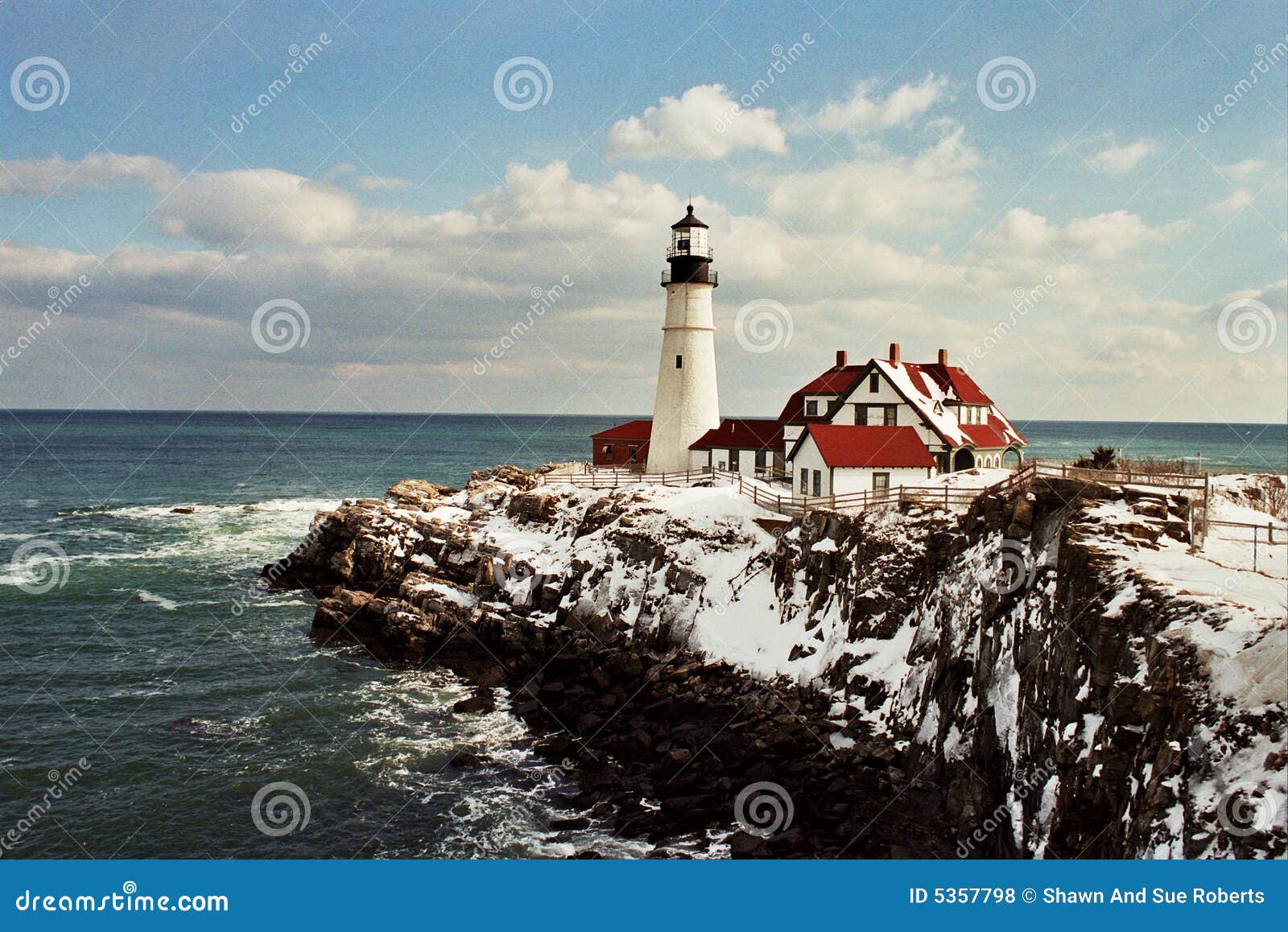 Portland Head Light Lighthouse in Maine Stock Photo - Image of majestic ...
