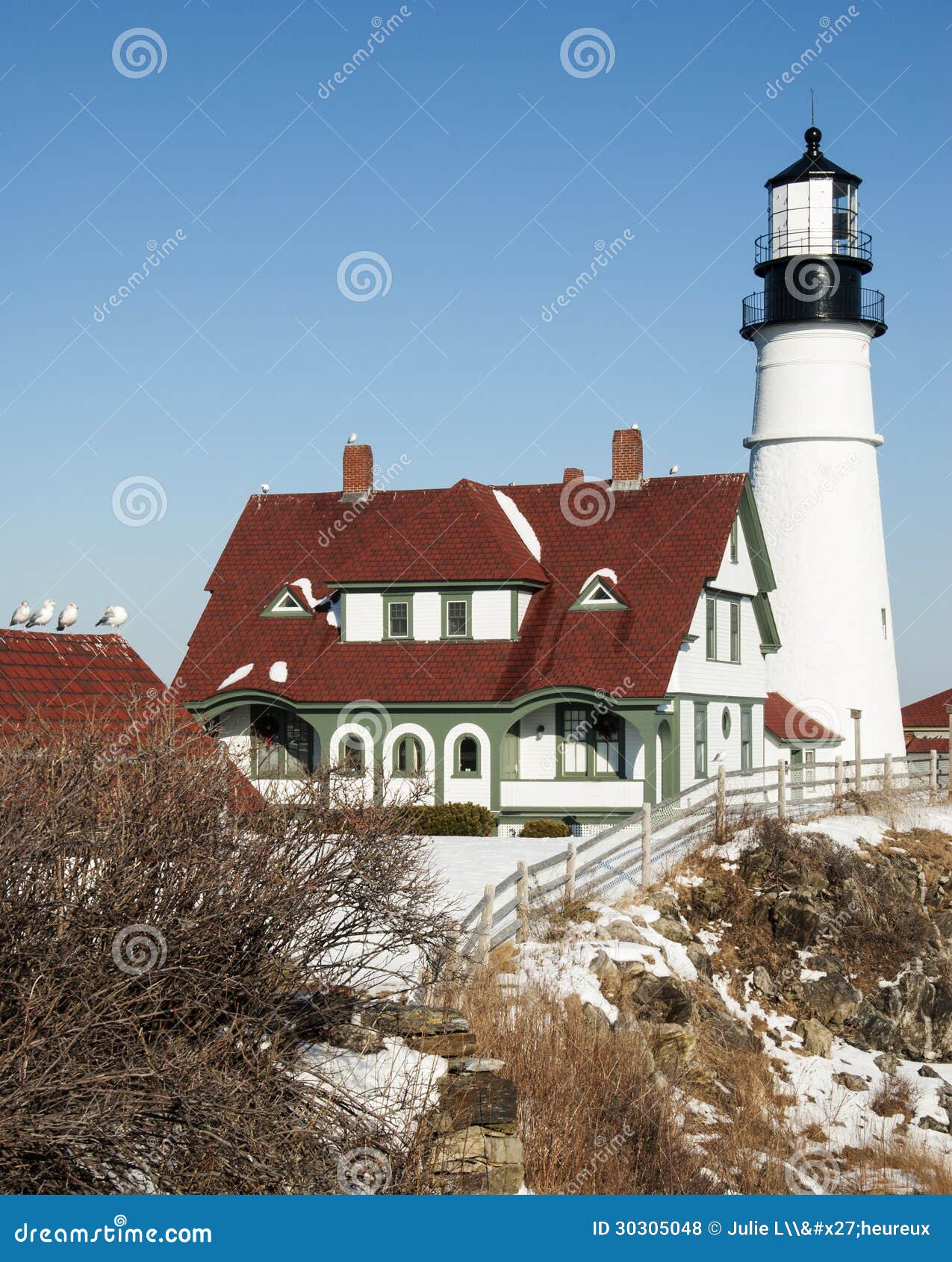 Portland Head Lighthouse stock photo. Image of united - 30305048