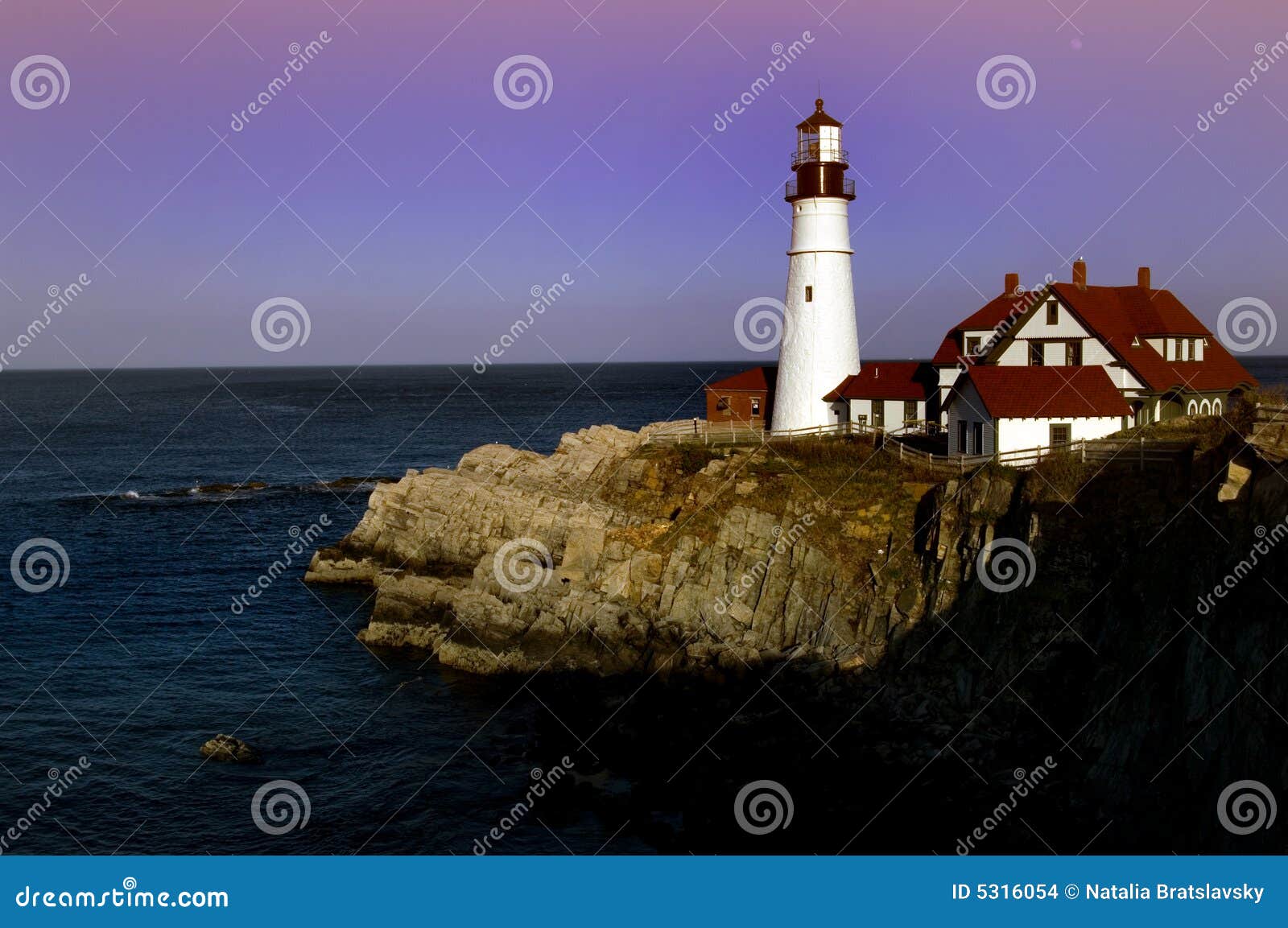 Portland Head lighthouse stock photo. Image of maine, america - 5316054