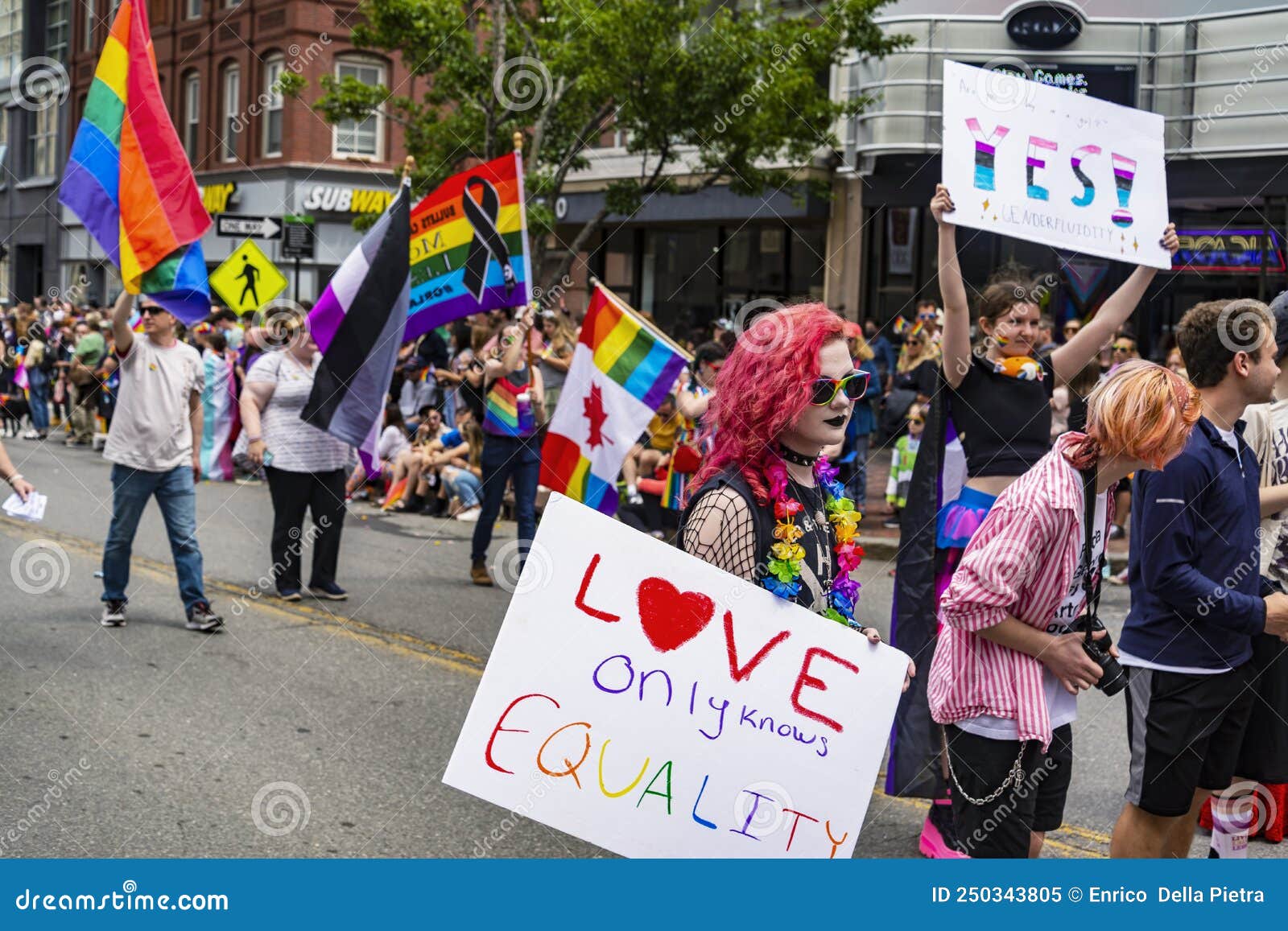 People Took Part In The Portland Me Gay Pride Parade To Support Gay