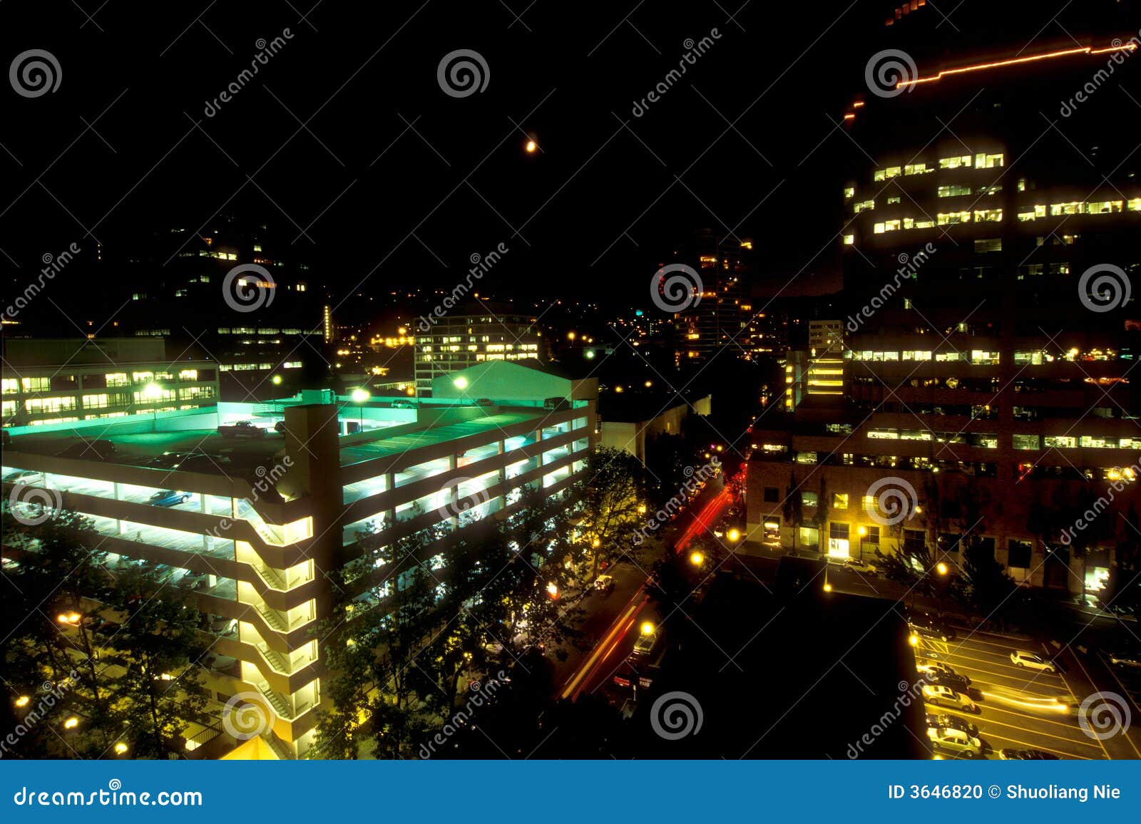 Portland night stock photo. Image of night, city, travel - 3646820