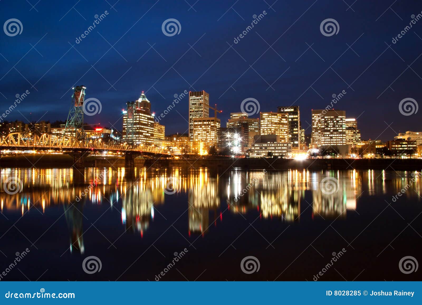 Portland at Night stock image. Image of urban, cityscape - 8028285