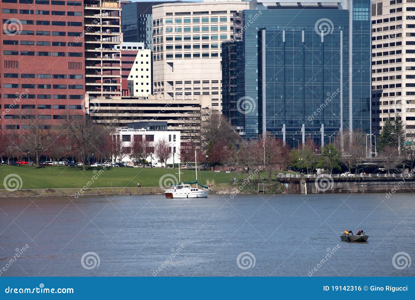 Portland Oregon Downtown Buildings. Stock Photo - Image of recreation ...