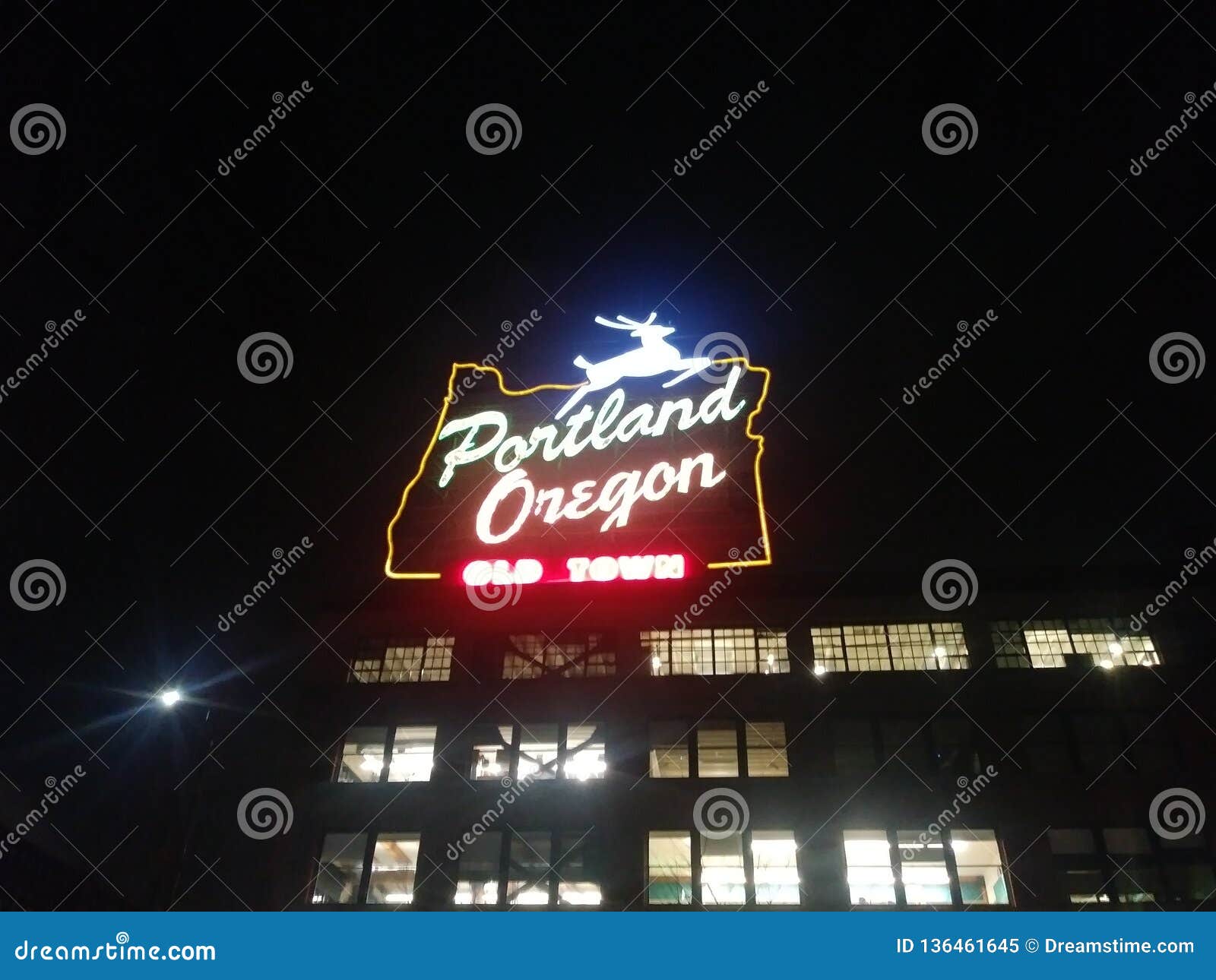 Portland oregon sign editorial image. Image of sign - 136461645