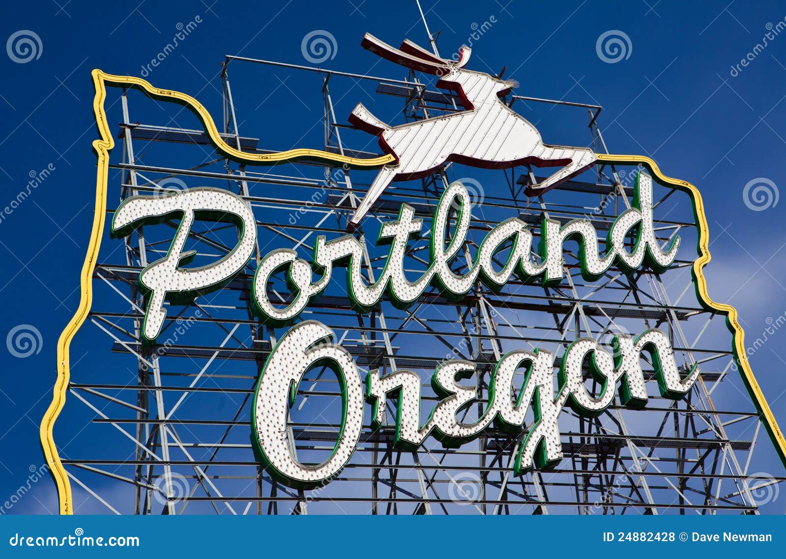 Portland. Oregon-Zeichen redaktionelles stockfoto. Bild von zeichen ...