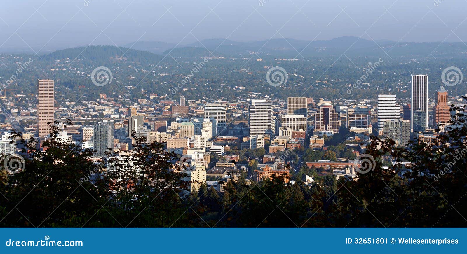 Skyline, Portland, Maine, Nov. 2020, And Casco Bay Bridge Overlooking ...