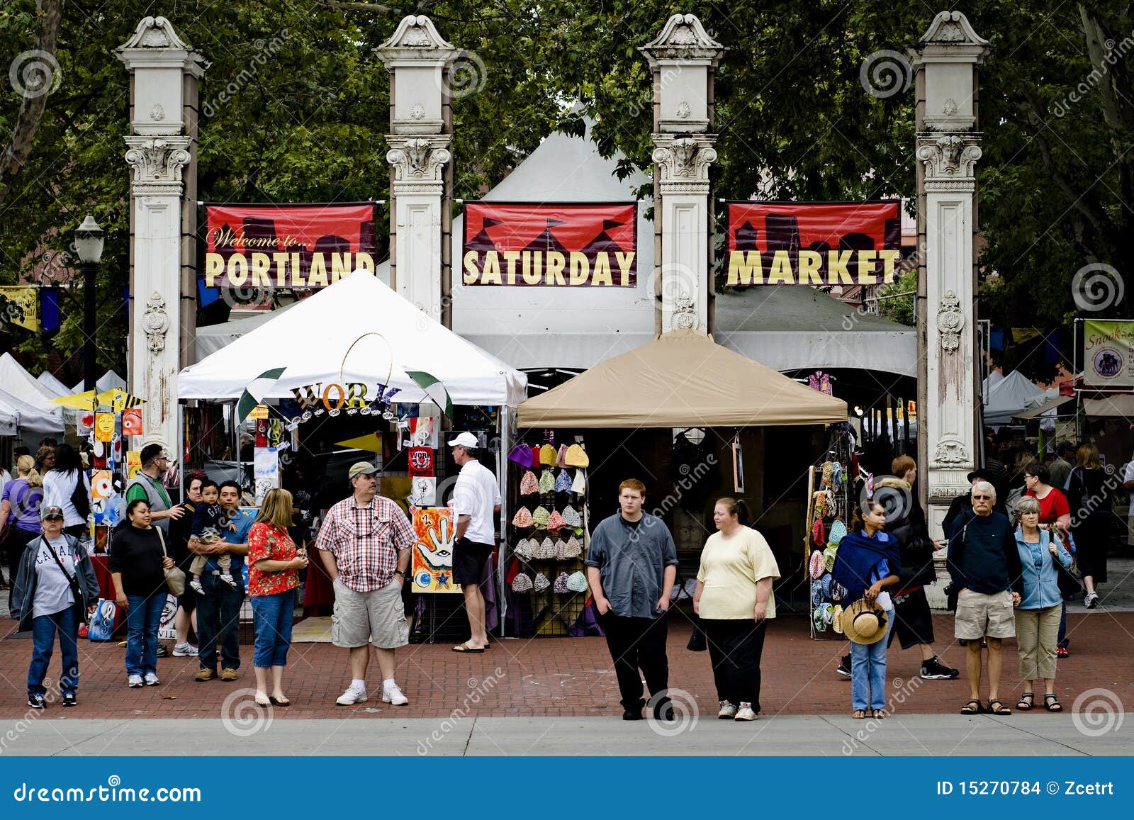 Portland saturday market editorial stock image. Image of event - 15270784