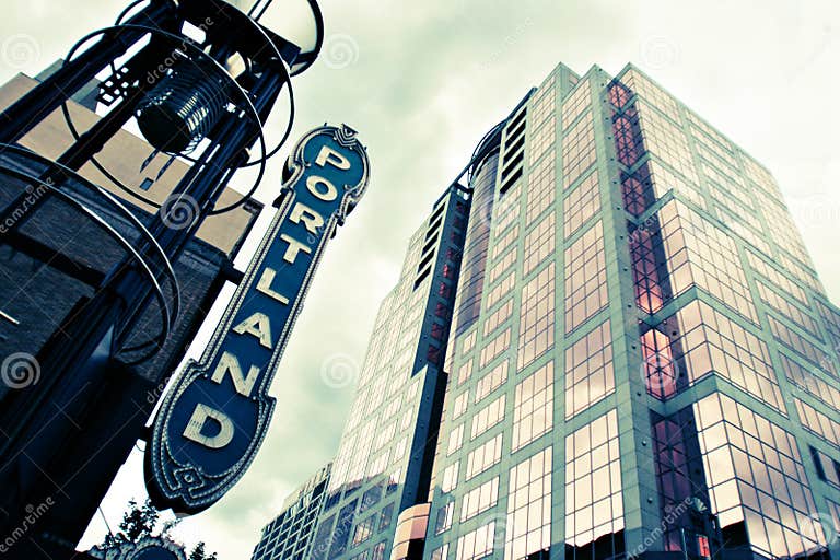 Portland Sign stock image. Image of office, exterior, sign - 6480559
