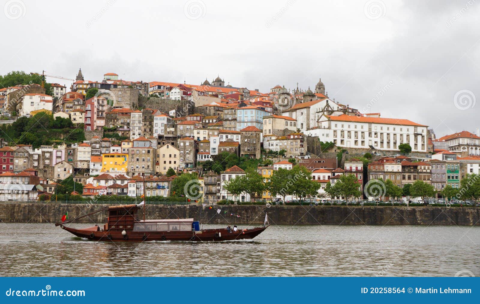 Porto with Boats on River, Portugal Stock Photo - Image of architecture ...