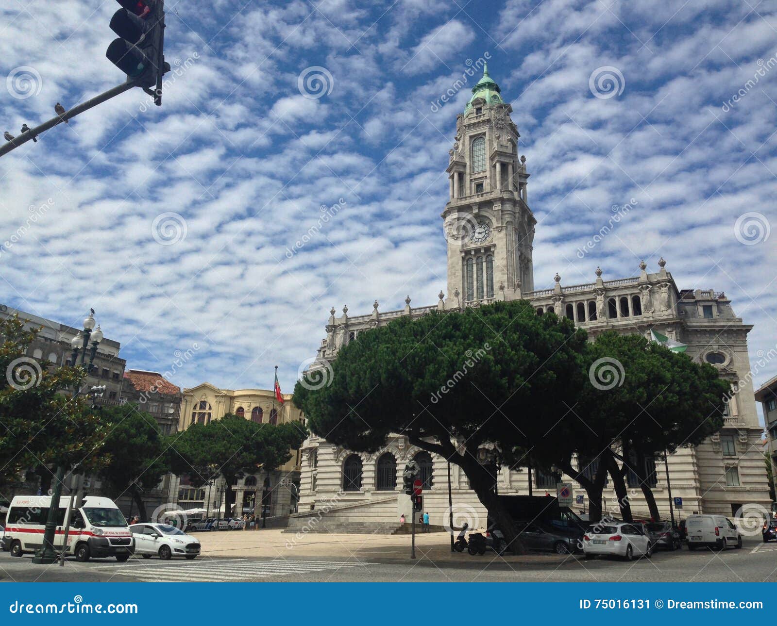 Porto central square editorial photo. Image of city, portuguese - 75016131