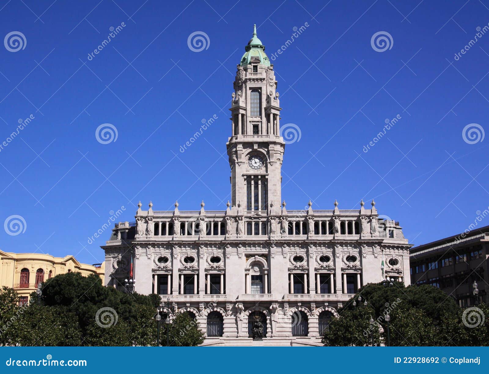 Porto city hall stock photo. Image of tourism, administration - 22928692