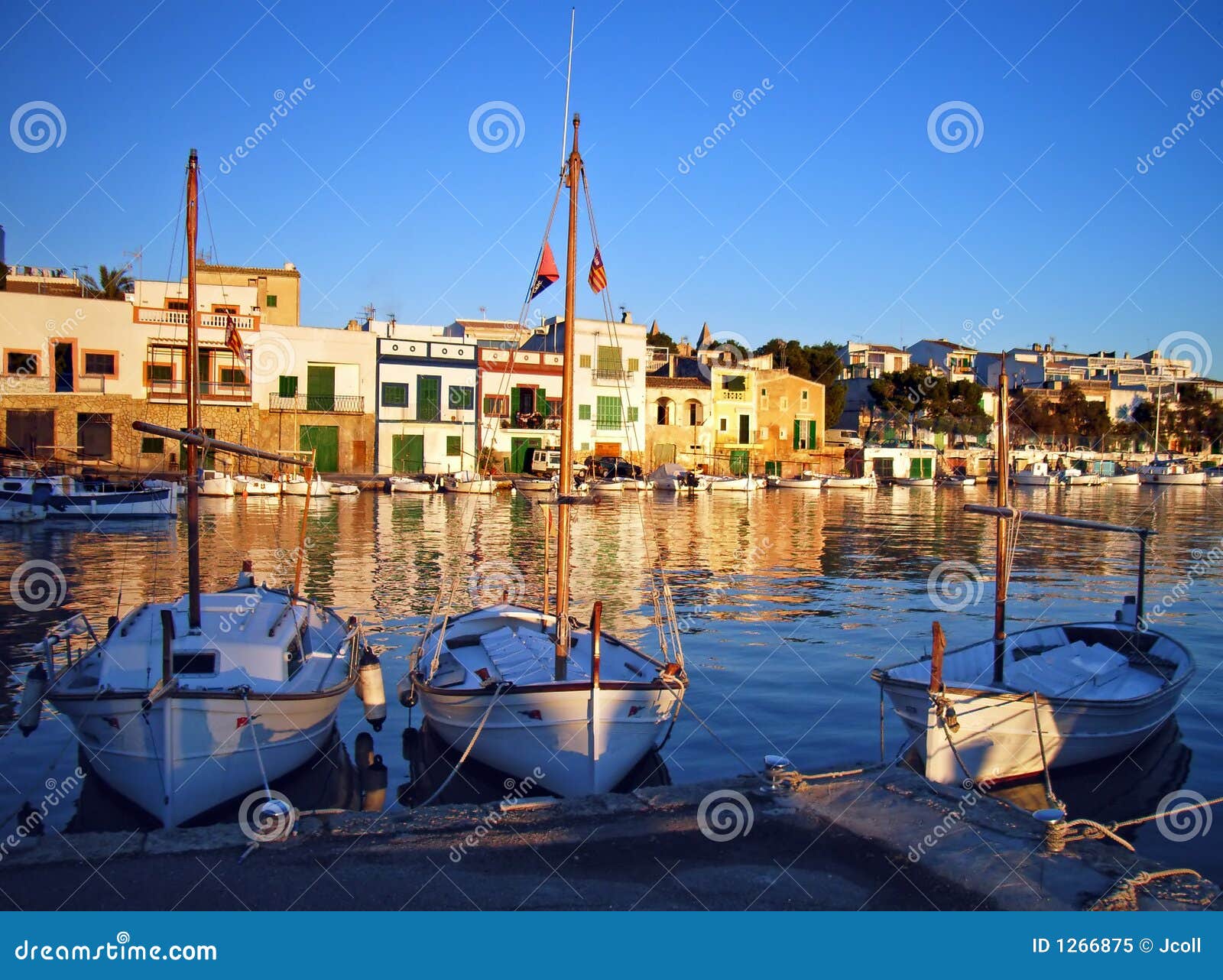 Porto Colom Quay stock image. Image of majorca, balearic - 1266875