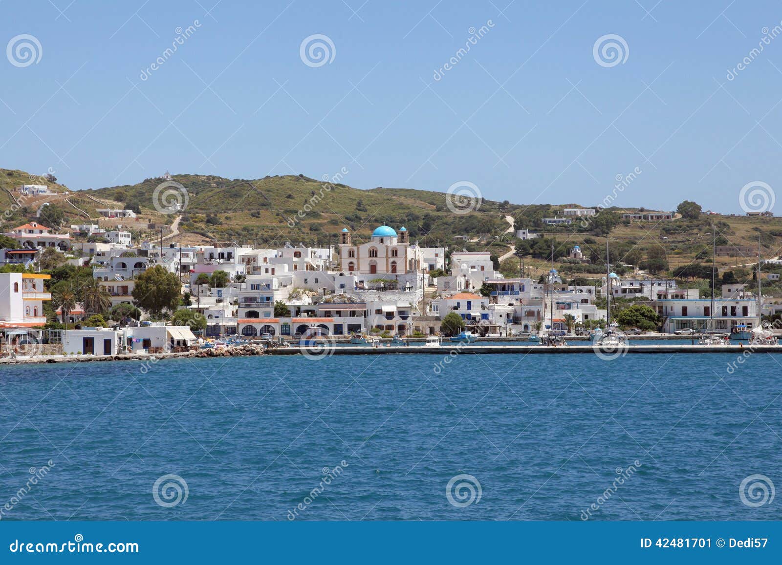 Porto Dell'isola Greca Lipsi Immagine Stock - Immagine di salsa, posto ...