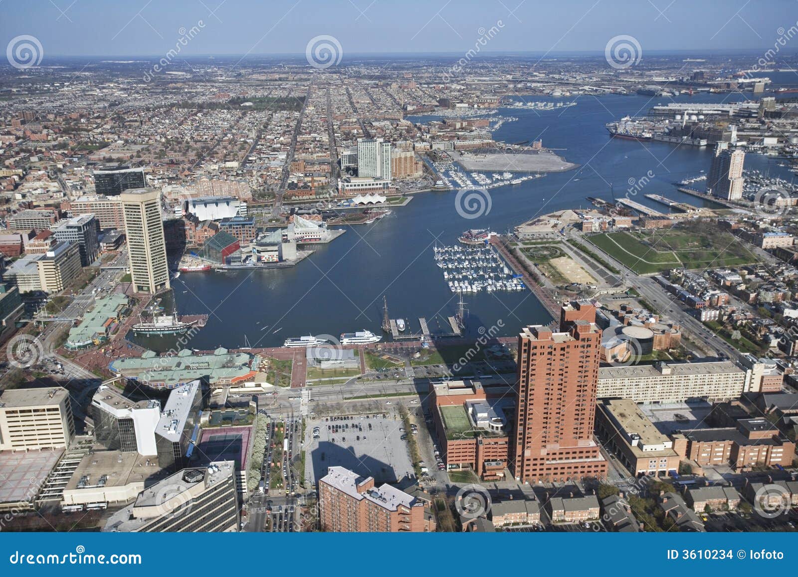 Porto di Baltimora. fotografia stock. Immagine di navi - 3610234