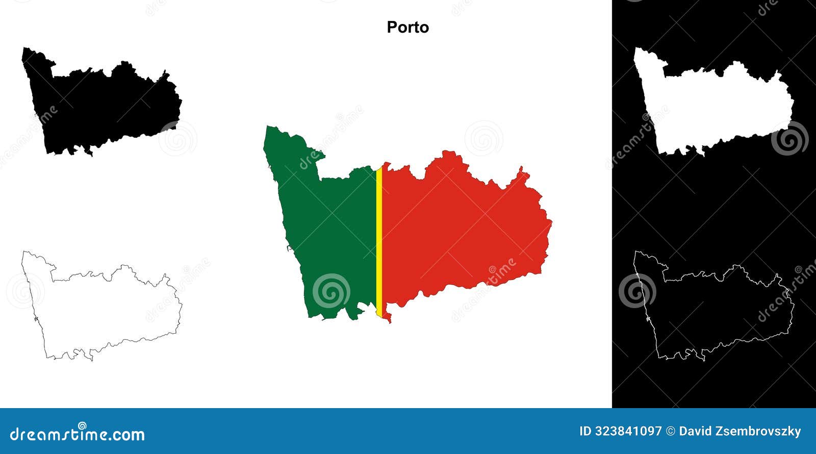 Porto outline map stock vector. Illustration of porto - 323841097