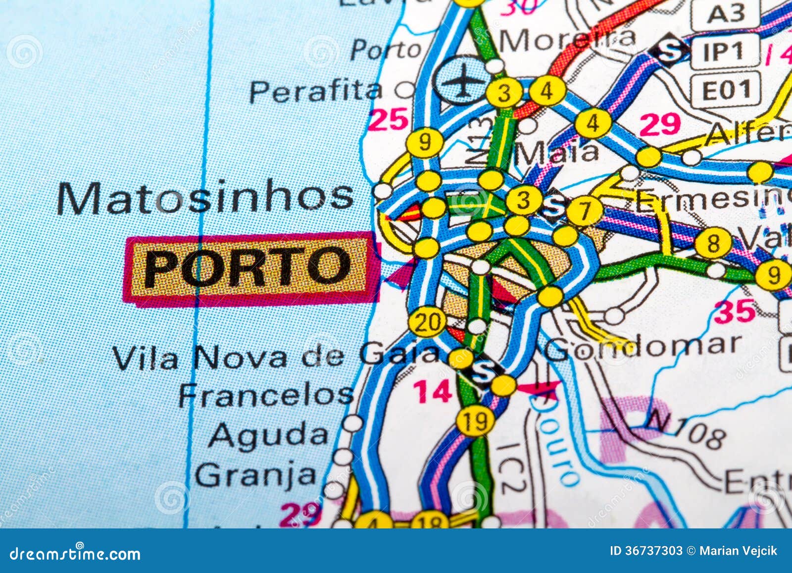 Porto map stock image. Image of european, europa, holland - 36737303