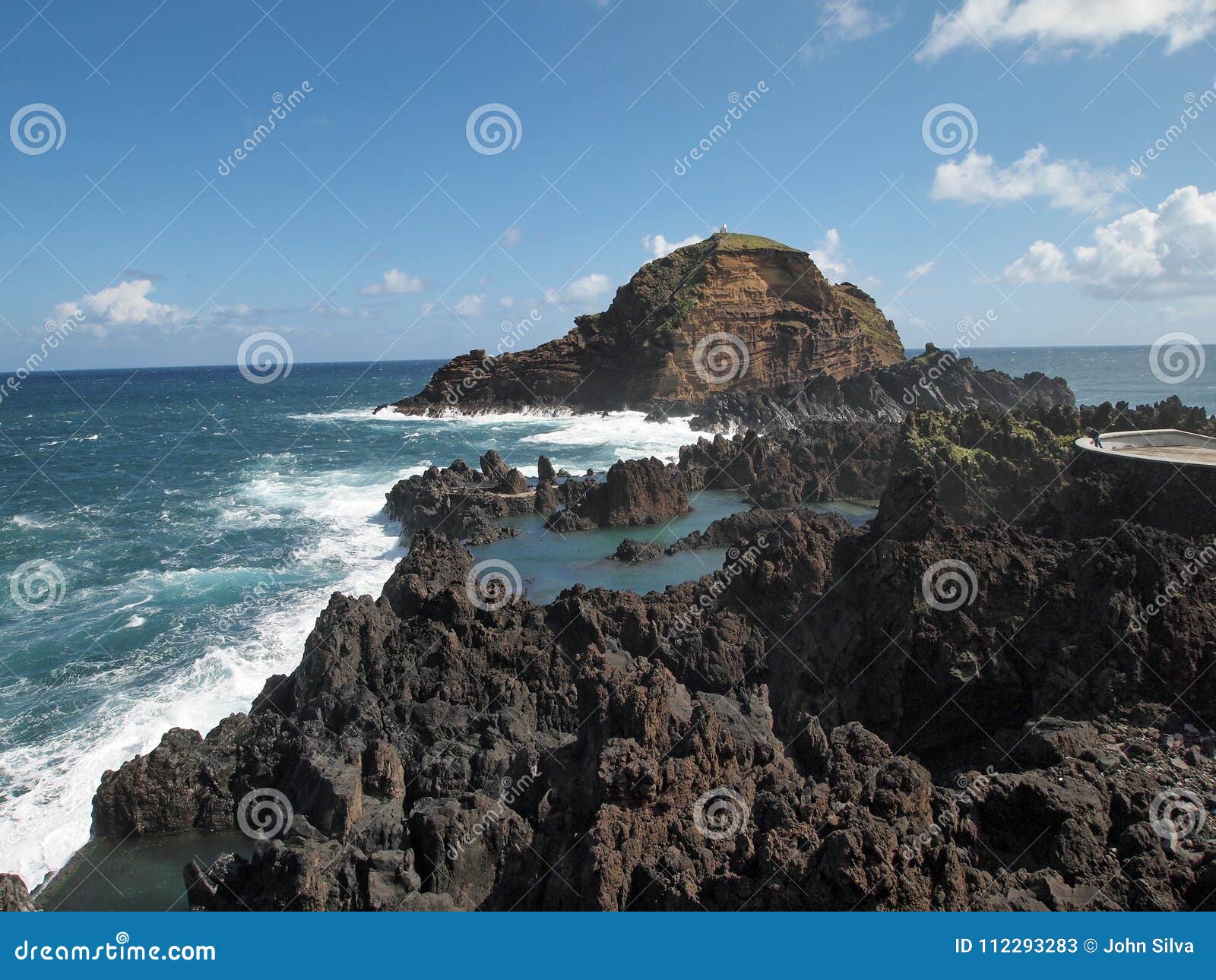 Porto Moniz Lava Rock Pools Stockbild - Bild von vulkanisch, feiertag ...