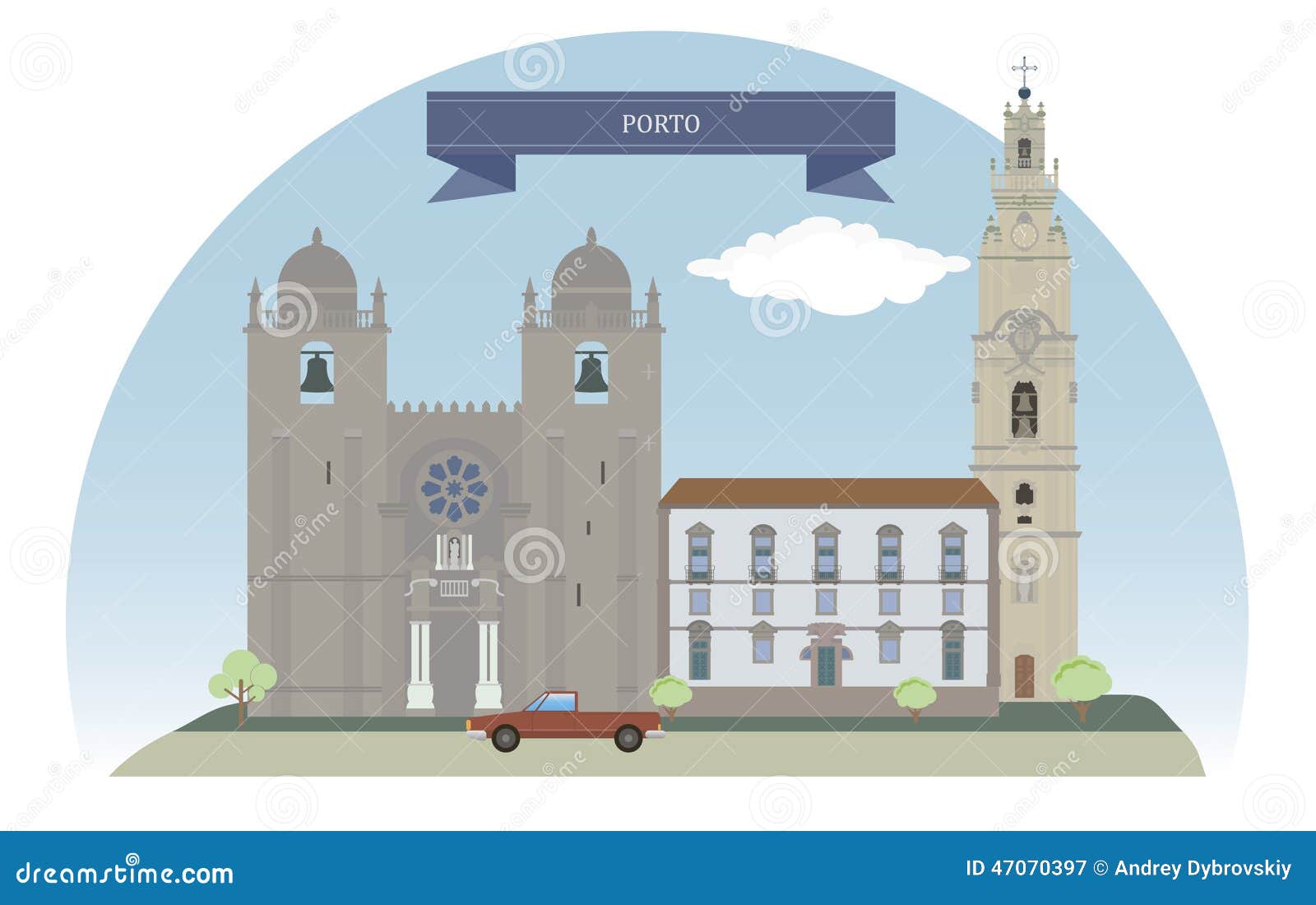 Porto, Portugal stock vector. Illustration of european - 47070397