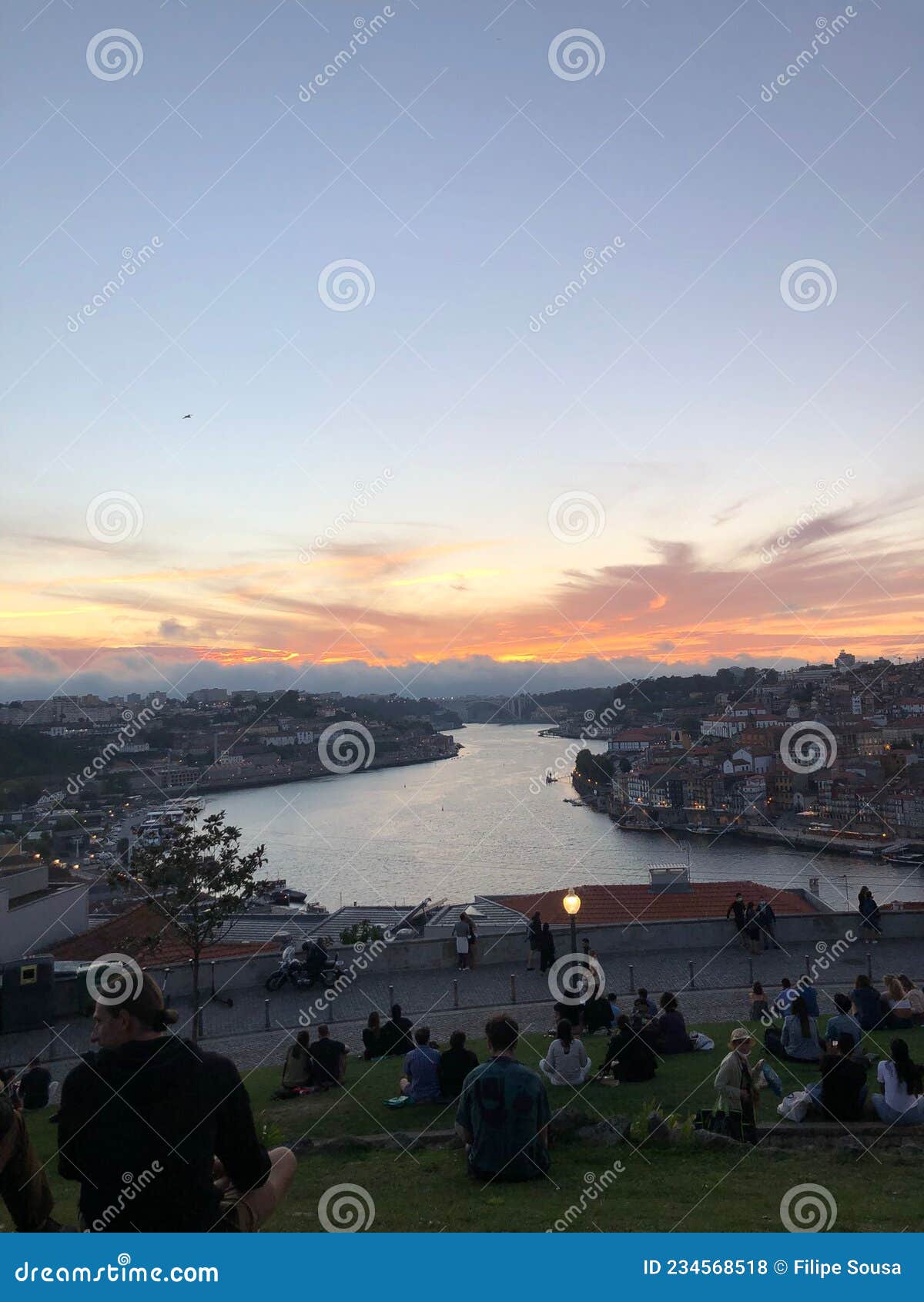 Porto river sunset editorial stock photo. Image of dawn - 234568518