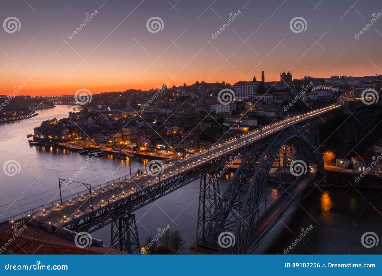 Porto by Sunset - Ponte Luis I Stock Photo - Image of cityscape ...