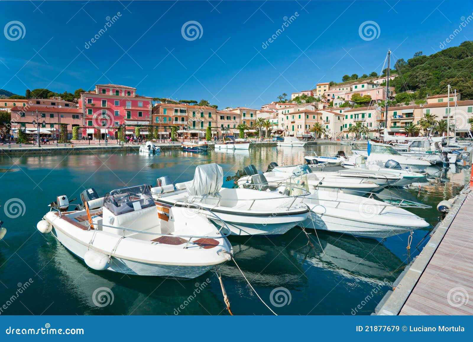 Portoazzurro, Isle of Elba, Italy. Stock Image - Image of natural, door ...