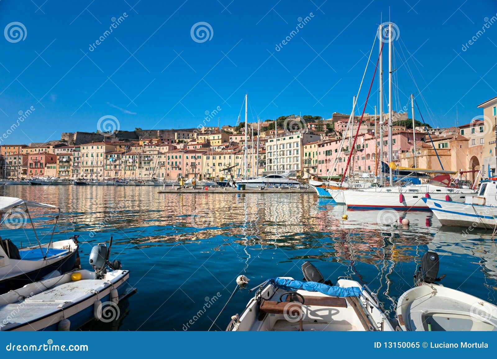 Portoferraio, Isle of Elba, Italy. Stock Image - Image of harbor, elba ...