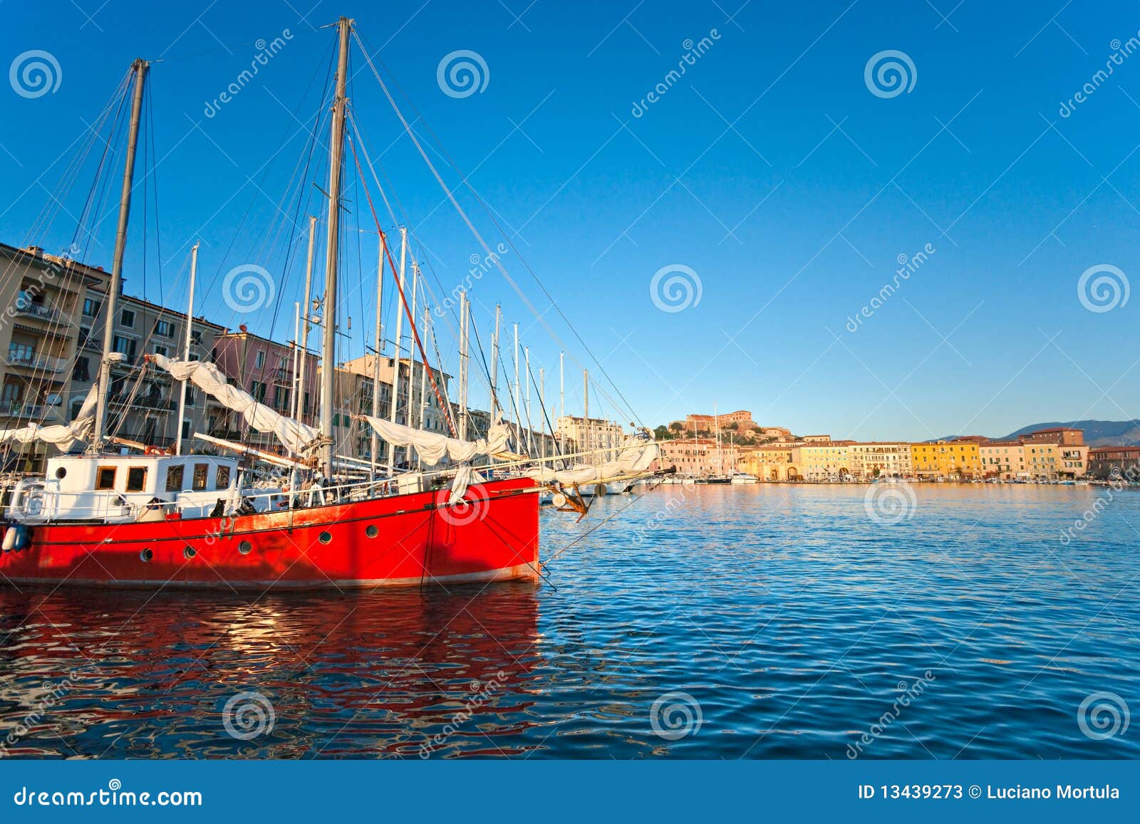 Portoferraio, Isle of Elba, Italy. Stock Image - Image of lighthouse ...