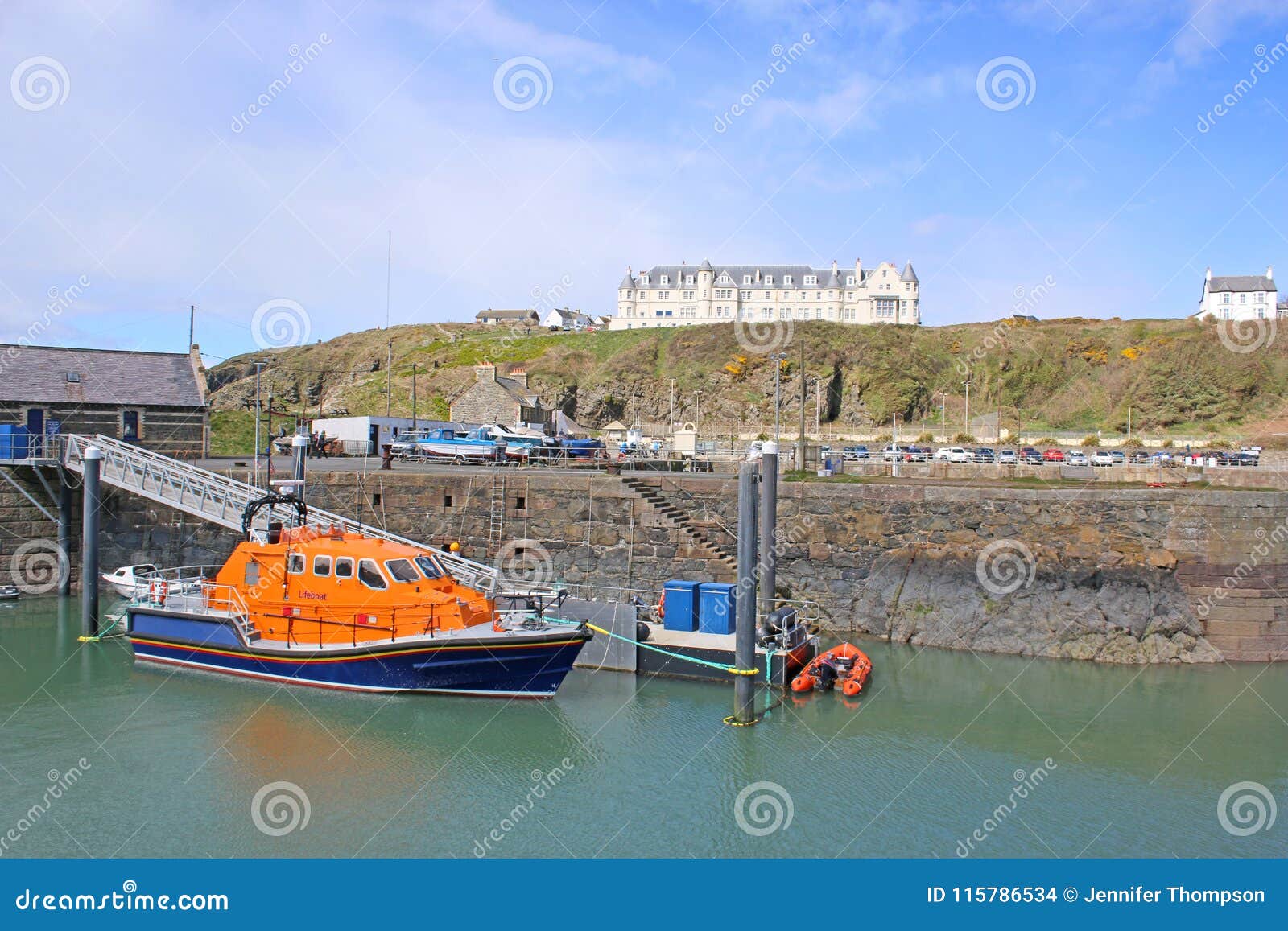Portpatrick Harbour, Scotland Stock Photo - Image of peninsula, pebbles ...