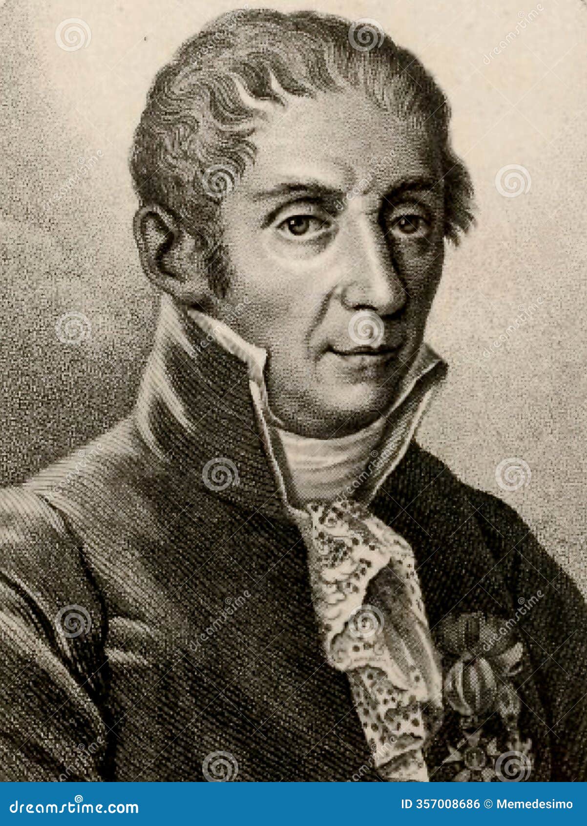 Portrait of the Physicist and Chemist Alessandro Volta (1745-1827 ...