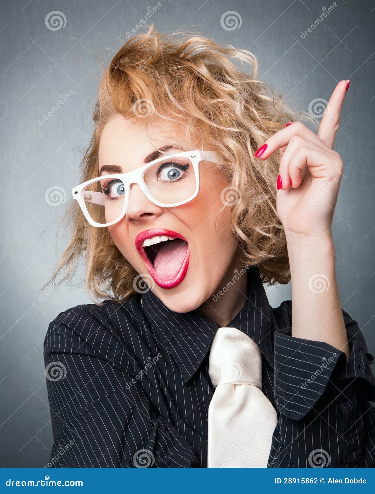 Portrait stock photo. Image of female, shirt, exclamation - 28915862