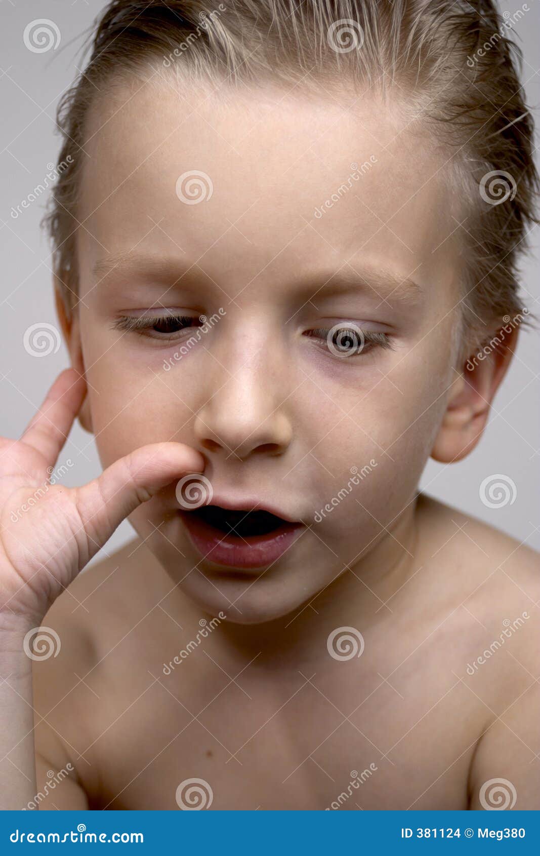 Portrait stock photo. Image of posing, bright, child, ears - 381124
